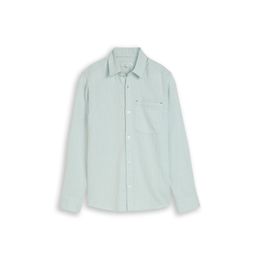 Tom Tailor Jungen Dobby Hemd mit Streifen, blau, Gestreift, Gr. 176