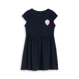Tom Tailor M&auml;dchen Mini-Kleid mit Wendepailletten, blau, Uni, Gr. 116/122