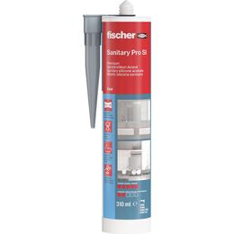 Fischer Sanit&auml;rsilikon DSSA, Inhalt 310 ml, ab 12 Stk, silbergrau