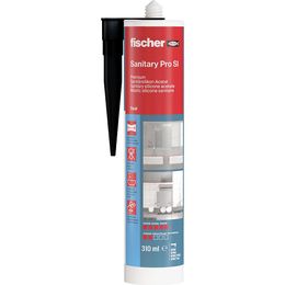 Fischer Sanit&auml;rsilikon DSSA, Inhalt 310 ml, ab 12 Stk, schwarz