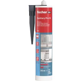Fischer Sanit&auml;rsilikon DSSA, Inhalt 310 ml, ab 12 Stk, dunkelgrau