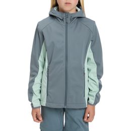 Outdoorjacke McKINLEY "DA.-UNTERJACKE ABE LT G", Jungen, Gr. 116, blau petrol, mint, Web;Doubleface, Obermaterial: 100% Polyester, unifarben mit Farbeins&auml;tzen, h&uuml;ftbedeckend, elastischer Bund, Jacken Outdoorjacke, mit kontrastfarbigen Eins&auml;tzen und Rei&szlig;verschl&uuml;ssen
