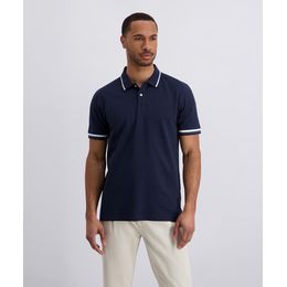 Poloshirt Pierre Cardin "Poloshirt uni piquee kontrast", Herren, Gr. L, salute, Piqu&eacute;, Obermaterial: 100% Baumwolle, kontrastfarbene Details, regular fit normal, ohne Ausschnitt, Shirts, mit Logo Schriftzug