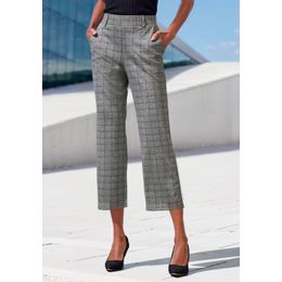 Lascana Damen Culotte, grau kariert, Gr&ouml;&szlig;e 36/38
