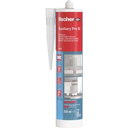 Fischer Sanit&auml;rsilikon DSSA, Inhalt 310 ml, ab 12 Stk, wei&szlig;