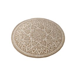 HEINE HOME Witt Teppich, taupe-ecru, Gr&ouml;&szlig;e 100x100 cm - rund