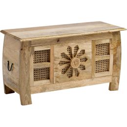 Heine Truhenbank, Natur, Gr. 46x85x35 cm, B&auml;nke & Hocker, Material: Mango