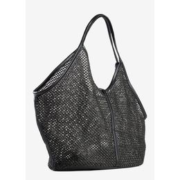 bonprix Mesh Shopper, schwarz, Gr.30x48 cm, Stylischer Shopper aus Mesh mit viel Stauraum.