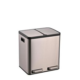 P & B Abfalleimer, Silber, Kunststoff, 30 L, 41.5x44x34.5 cm, K&uuml;chen, K&uuml;chenausstattung, M&uuml;lleimer