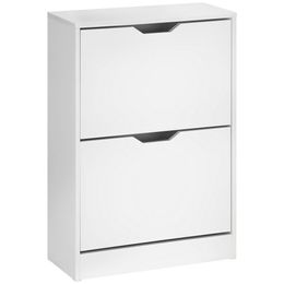 Livetastic Schuhkipper, Wei&szlig;, Holzwerkstoff, 55x80.5x23.5 cm, Garderobe, Schuhaufbewahrung, Schuhkipper