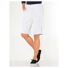 Bermudas Classic Basics, Damen, Gr. 50, Normalgr&ouml;&szlig;en, wei&szlig;, 100% Polyester, unifarben, kurz, Hosen Bermudas