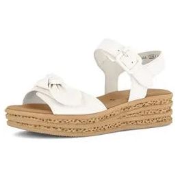 Plateausandaletten Gabor "Plateau Sandale", Damen, Gr. 37, creme, Schuhe