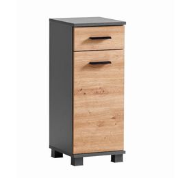 Pharao24.de Beistellschrank Bad Badeschrank in modernem Design mit Metallgriffen