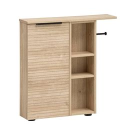 Pharao24.de Nischenschrank Beistellschrank Bad in modernem Design mit Toilettenpapierhalter