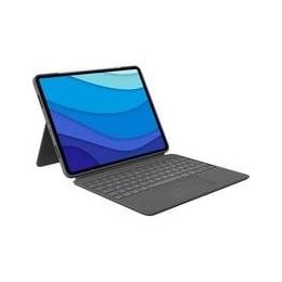 Logitech Combo Touch f&uuml;r iPad Pro 12,9 Zoll (5./6. Generation), Tastatur grau, DE-Layout