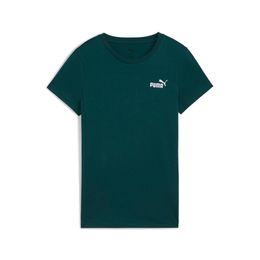 T-Shirt Puma "ESS SMALL NO. 1 LOGO TEE (S)", Damen, Gr. S, gr&uuml;n terrain, Jersey, Obermaterial: 100% Baumwolle, unifarben, regular fit normal, Rundhals, Shirts T-Shirt, Kurzarm, aus Baumwolle, mit Rundhalsausschnitt