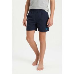 Badeshorts arena "BOYS' BEACH BOXER SOLID R", Jungen, Gr. 140 (134), N-Gr, navy, turquoise, Obermaterial: 100% Polyester, Badehosen Badeshorts, mit Seitentaschen, mit innenliegendem Kordelzug, schnelltrocknend