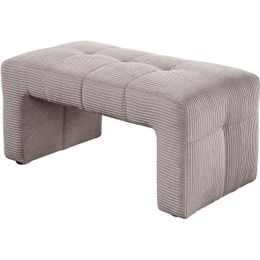 Hockerbank exxpo - SOFA FASHION "Barista Hockerbank mit hoher Bodenfreiheit", braun (cappuccino), B:104cm H:51cm T:55cm, Hocker, Sitz gepolstert,Breite ca.100 cm