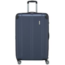 Hartschalen-Trolley Travelite "CITY Reisekoffer Hartschale", Gr. 113 l, blau (marine), ABS, matt, unifarben, Basic, Koffer, mit TSA-Schloss, robustes ABS Reisegep&auml;ck