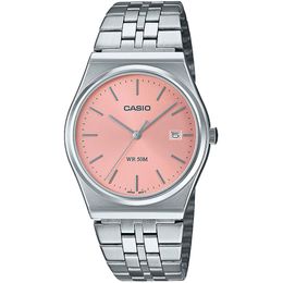 Quarzuhr, silber (silberfarben, rosa), CASIO TIMELESS COLLECTION, Armbanduhren, Damen, Quarzuhr, Armbanduhr, Herrenuhr, Damenuhr, Jugendliche, Datum, Edelstahlarmband