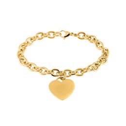 Armband Lady, gold (goldfarben, goldfarben), Armb&auml;nder, Damen, Edelstahl Metall, Edelstahl, Metall, Armband