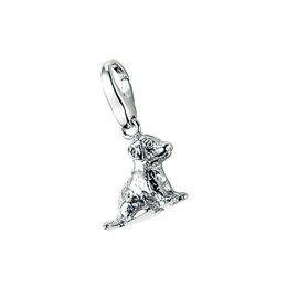 Charm-Einh&auml;nger "Hund sitzend, Silber 925", silber, Giorgio Martello MILANO, Charms, Damen, Silber 925 (Sterlingsilber)