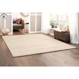 Wollteppich Theko "Janne, Berber Teppich, Wolle, meliert, handgearbeitet" Gr. 6, beige (natur), B:200cm H:20mm L:290cm, Wolle, Teppiche, handgetuftet, Wohnzimmer, Schlafzimmer, Esszimmer