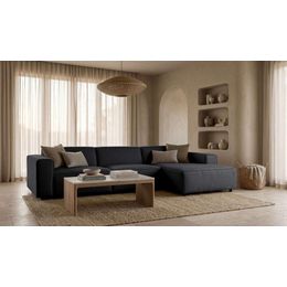 Ecksofa OTTO HOME "Jorrena, extra weicher Chenille-Stoff", dunkelgrau, B:316cm H:73cm T:166cm, 100% Polyester, Sofas, Ecksofa, L-Form, 3 Komfortstufen, Breite 316 cm, mit Wellenunterfederung