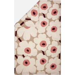 Bettbezug Marimekko "UNIKKO", beige, B:140cm L:200cm, Perkal (Bio-Baumwolle), Obermaterial: 100% Baumwolle, Bettbez&uuml;ge, aus ungebleichter Baumwolle gefertigt