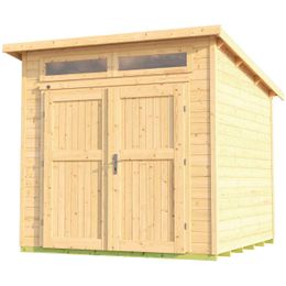 Gartenhaus Weka "264 Gr. 2, 21 mm", beige (naturbelassen), Fu&szlig;boden im Gartenhaus, ohne R&uuml;ck- und Seitenwand, ohne Dacheindeckung, Massivholz, Gartenh&auml;user, Gartenhaus