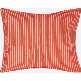 Kissenbezug Marimekko "PICCOLO", warm orange, pink, B:80cm H:1cm L:80cm, Perkal (Bio-Baumwolle), Obermaterial: 100% Baumwolle, Kissenbez&uuml;ge, Kissenbezug, passend zum Bettbezug PICCOLO