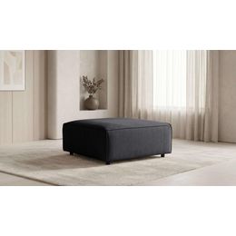 Polsterhocker OTTO HOME "Jorrena, extra weicher Chenille-Stoff", dunkelgrau, B:105cm H:43cm T:105cm, 100% polyester, Hocker, Polsterhocker, Praktische Erg&auml;nzung, 105x105 cm, mit Wellenunterfederung
