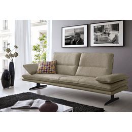 2,5-Sitzer W.Schillig "broadway, Designsofa mit tollem Sitzkomfort", schwarz (pepper s22), B:236cm H:94cm T:96cm, Flachgewebe S22 (100% Polyester), Sofas, Sitztiefenverstellung, Kopfteil- & Seitenteilverstellung, Breite 216cm