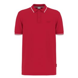 JOOP! Poloshirt JOOP JEANS "Agnello", Herren, Gr. XXL, rot (dunkelrot), Jersey, Obermaterial: 95% Baumwolle, 5% Elasthan, clean, unifarben, regular fit normal, Rundhals, eingesetzt angesetztes B&uuml;ndchen kontrastfarben, Shirts, mit Streifen