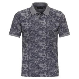 Poloshirt Casamoda "Casamoda Polo-Shirt Print", Herren, Gr. L, blau (dunkelblau), 100% Baumwolle, Shirts