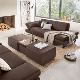 3-Sitzer W.Schillig "taboo", braun (chocolate s37), B:232cm H:76cm T:91cm, Flachgewebe S22 (100% Polyester);Stoff S37 (100% Polyester): Luxus-Microfaser in Lederoptik;Longlife Xtra-Leder Z59: Glattleder mit modischer Pr&auml;gung. Hautst&auml;rke 0, 9 - 1, 1 mm;Longlife Xtra-Leder Z69: Das feinnarbige, gedeckte Softleder Z69 besticht durch seine au&szlig;ergew&ouml;hnliche Weichheit im trendigen &raquo;Vintage-Look&laquo;, Hautst