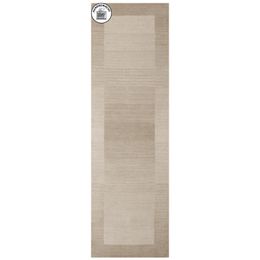 Wollteppich Theko "Gabbeh Super, Handweb, auch als L&auml;ufer erh&auml;ltlich, reine Wolle" Gr. 13, beige, B:90cm H:9mm L:250cm, Wolle, Teppiche, Schlafzimmer, Wohnzimmer, Esszimmer, auch als Bettumrandung