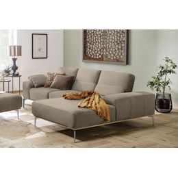 Ecksofa W.Schillig "run, Designsofa mit tollem Sitzkomfort, L-Form", beige (ecru w82), B:279cm H:88cm T:178cm, Longlife Xtra-Leder Z73: Naturwalkleder der Luxusklasse aus den erlesensten Rohh&auml;uten. Hautst&auml;rke 1, 1 &ndash; 1, 3 mm;ROHLEDER Jacquard-Flachgewebe Q2 W60 (63% Polyester, 37% Polyacryl);ROHLEDER Chenille-Flachgewebe Q2 W77 (68% Polyacryl, 32% Polyester);Stoff S37 (100% Polyester), Sofas, Eckso