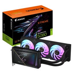Gigabyte Grafikkarte "AORUS GeForce RTX 5080 XTREME WATERFORCE 16G Grafikkarte - 16GB GDDR7", bunt (ohne farbbezeichnung), Grafikkarten