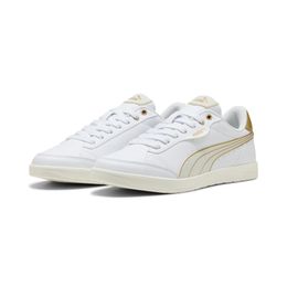Sneaker Puma "VIKKY STAR DAYINIGHT", Herren, Gr. 42, Puma wei&szlig;, vapor gray, Puma gold, Synthetik, Schuhe Sneaker, sportlicher Stil, mit profiliertem Laufsohlenprofil, mit Schn&uuml;rung