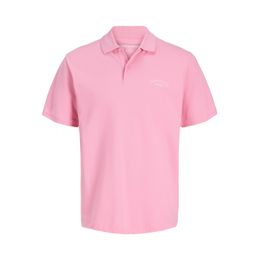 Jack & Jones Poloshirt JACK & JONES "JJCOLLEGE LOGO POLO SS", Herren, Gr. L, prism pink, Jersey, Obermaterial: 100% Baumwolle, unifarben, regular fit, Shirts