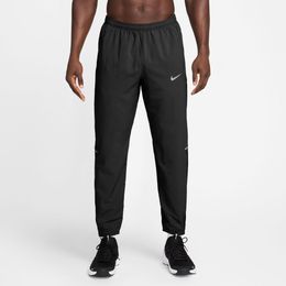 Laufhose Nike "M NK DF MILER WOVEN PANT", Herren, Gr. S, N-Gr, schwarz, schwarz, reflective silv, Obermaterial: 100% Polyester, Hosen Laufhose, sportlicher Stil, f&uuml;r Laufen und sportliche Aktivit&auml;ten