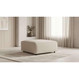 Polsterhocker OTTO HOME "Jorrena, extra weicher Chenille-Stoff", beige, B:105cm H:43cm T:105cm, 100% polyester, Hocker, Polsterhocker, Praktische Erg&auml;nzung, 105x105 cm, mit Wellenunterfederung