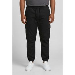 Jack & Jones PlusSize Cargohose "JPSTKANE DYLAN CUFFED CARGO RET PLS", Herren, Gr. 40(XXXL), L&auml;nge 30, schwarz, Web, Obermaterial: 98% Baumwolle, 2% Elasthan, JACK & JONES PLUSSIZE, unifarben, relaxed fit lang, Hosen Cargohose, Baumwollmischung, relaxed fit
