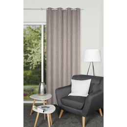 Gardine Home Wohnideen "LINORA", taupe, B:140cm H:245cm, Leinenstruktur, Polyester, Gardinen, Gardine, DEKO, LEINENSTRUKTUR, UNI, &Ouml;SEN