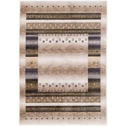 Teppich OCI DIE TEPPICHMARKE "Ovation Lorin", beige, B:120cm H:11mm L:180cm, Kunstfaser, Teppiche, Teppich, weich durch Microfaser, Glanz, Wohnzimmer