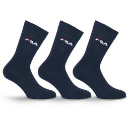Socken Fila, Damen, Gr. 39-42, 321, navy, Baumwollmischung, elastisch, Socken Socken, mit feinem Rippenb&uuml;ndchen