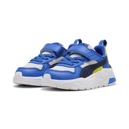 Sneaker Puma "TRINITY 2 LT AC+ INF", M&auml;dchen, Gr. 23, feather gray, Puma navy, royal sapphire, Textil, Schuhe Sneaker, f&uuml;r Kinder, sportlicher Stil, mit Klettverschluss