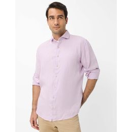 Leinenhemd Brax "Style HAROLD", Herren, Gr. XL, Normalgr&ouml;&szlig;en, violett, Web, 100% Leinen, Hemden
