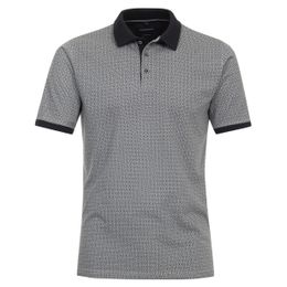 Poloshirt Casamoda "Casamoda Polo-Shirt gemustert", Herren, Gr. M, blau (dunkelblau), 100% Baumwolle, Shirts